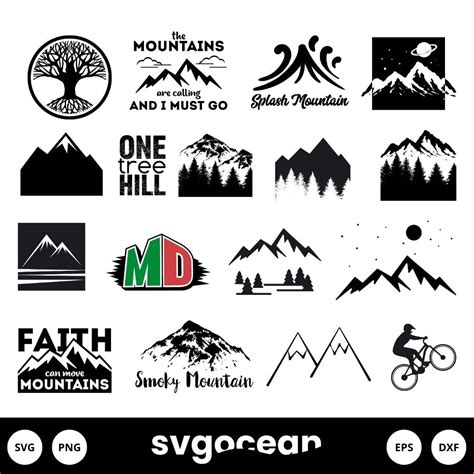 Mountain Svg Bundle Vector For Instant Download Svg Ocean — Svgocean