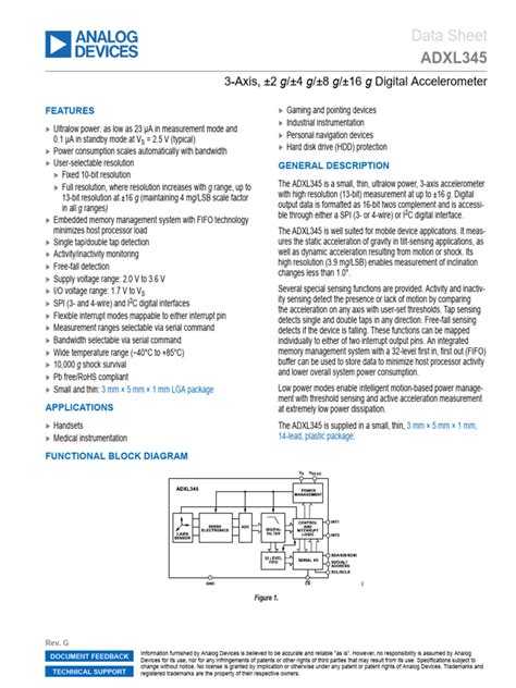 Adxl345 Pdf Accelerometer Computer Engineering