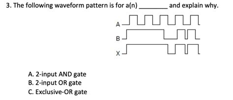 Solved 3 The Following Waveform Pattern Is For An And