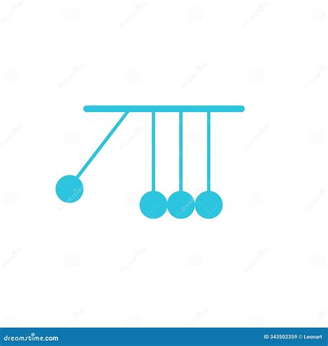 Newton Cradle Icon Isolated On White Background Stock Illustration