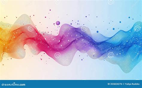 Colorful Abstract Line Graph With Gradient From Blue To Red And Spherical Nodes At Peaks And