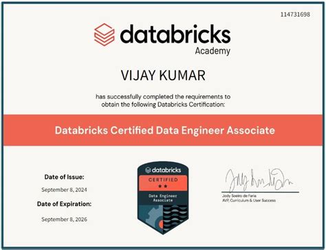 Vijay Kumar On Linkedin Databricks Dataengineering Certification