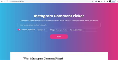 Instagram Comment Picker Php Script By Jahasoft Codester