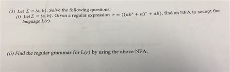 Solved 3 Let A B Solve The Following Questions A