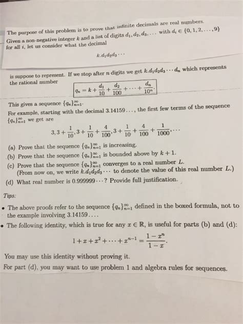 Solved The Purpose Of This Problem Is To Prove That Infinite