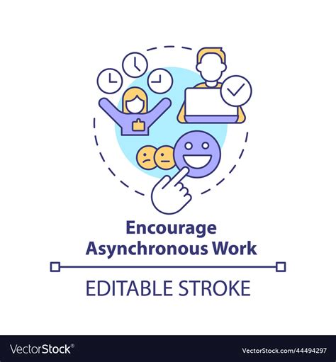 Encourage Asynchronous Work Concept Icon Vector Image