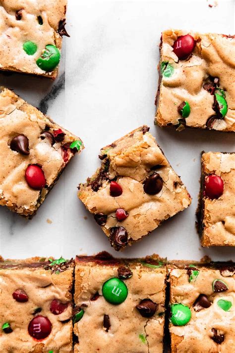 Soft Mandm Cookie Bars Recipe Sallys Baking Addiction