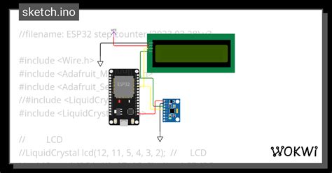 dld fy1112 w6 esp step counter test 2023 03 28 v2 wokwi esp32