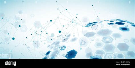 Abstract Sphere Background With Plexus Effect 3D Surface Stock Vector
