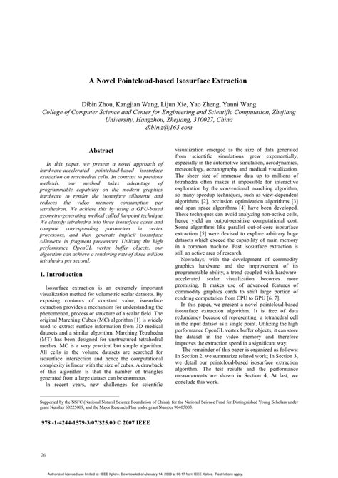 Pdf A Novel Pointcloud Based Isosurface Extraction