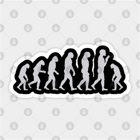 Funny Evolution Theory Humor Funny Evolution Theory Humor Sticker