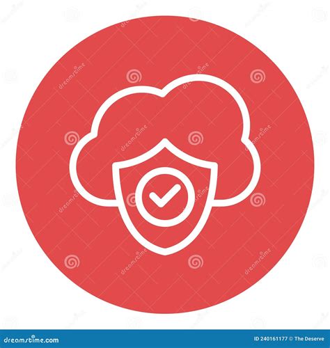 Cloud Protection Isolated Vector Icon Which Can Easily Modify Or Edit