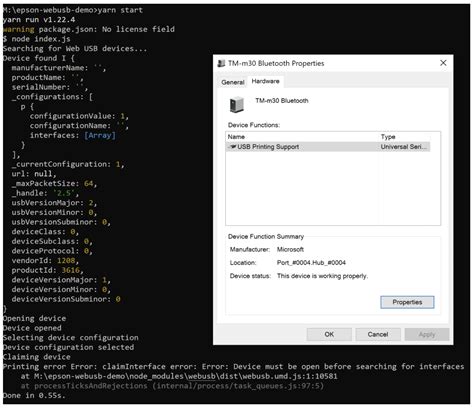 Github Tombertrandepson Webusb Demo Demo Using Node Webusblibusb Printing On An Epson Tm