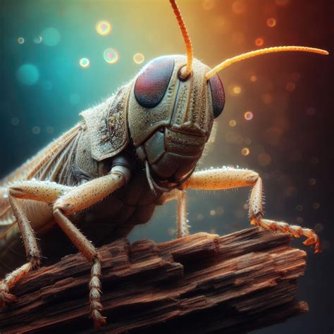 Premium Photo Grasshopper On A Leaf Macro Insect Background