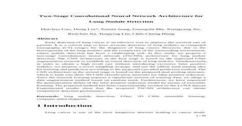 Pdf Two Stage Convolutional Neural Network Architecture For Dokumentips