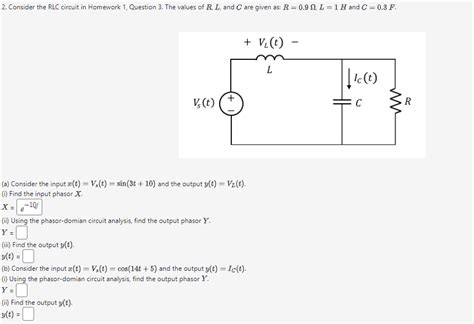 Solved Consider The RLC Circuit In Homework Question Chegg
