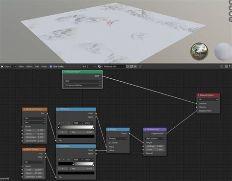 cycles can i use 2 displacement nodes on same object materials and
