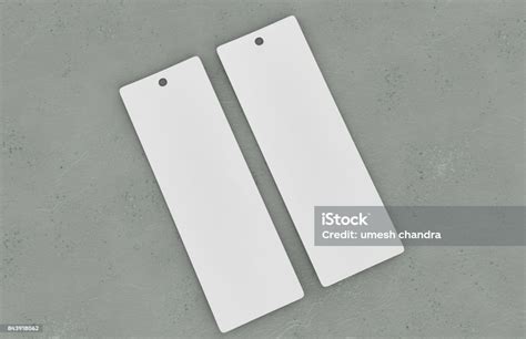 빈 태그 또는 레이블 및 책갈피 또는 Bookmarker 템플릿 디자인에 대 한 백색과 최대 모의 3d 렌더링 그림입니다 책갈피에 대한 스톡 사진 및 기타 이미지 Istock