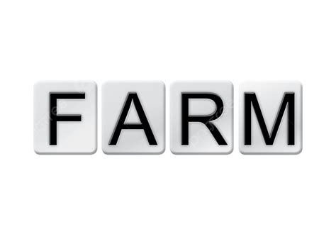 Farm Isolated Tiled Letters Concept And Theme Typescript Theme Field