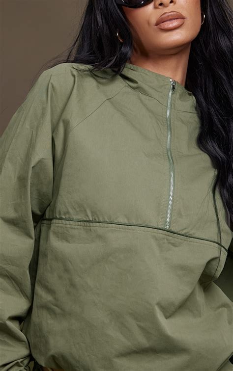 Khaki Zip Up Hooded Jacket Co Ords Prettylittlething