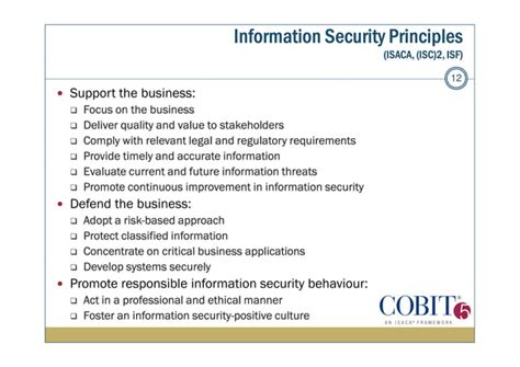 Kerangka Untuk Rpm Information Security Governance Cobit 5 For Information Security Pdf