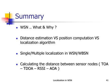 localization in wsn localization in wsn ppt download