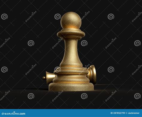 The Golden Pawn Chess Piece Standing Out From The Group Of Silver Pawn Chess Pieces On Hexagon