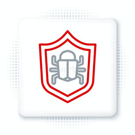 Line System Bug Concept Icon Isolated On White Background Code Bug