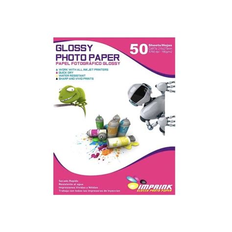 Papel Fotocopia Carta Photopaper Glossy Anyu