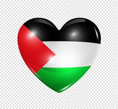 Premium Photo Love Palestine Heart Flag Icon