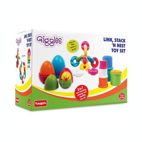 Giggles Funskool Link Stack N Nest Nesting And Stackable Toy Blocks For