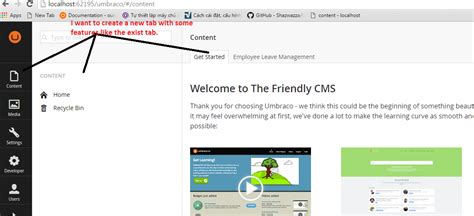 How To Create A New Tab In Umbracos Back End