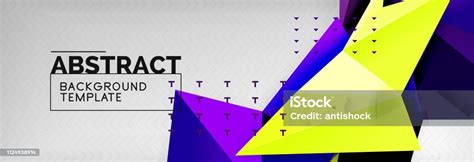 모자이크 삼각형 3d 도형 구성 기하학적 현대 배경 삼각형과 다각형 디자인 0명에 대한 스톡 벡터 아트 및 기타 이미지 0명 구도 그림자 Istock