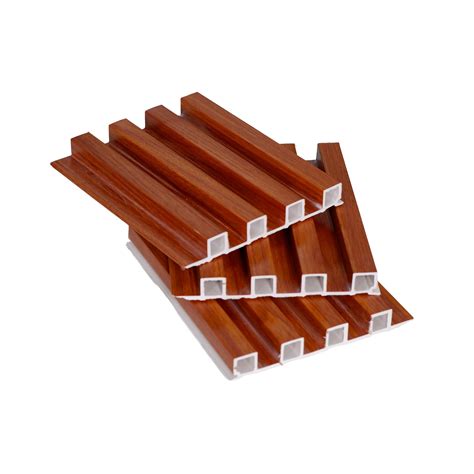 Factory Indoor Decor Wood Plastic Composite Pvc Coating Cladding Fluted