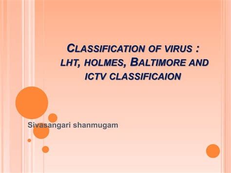 Baltimore Classification Of Viruses Presentation Pptx Biological Sciences Science
