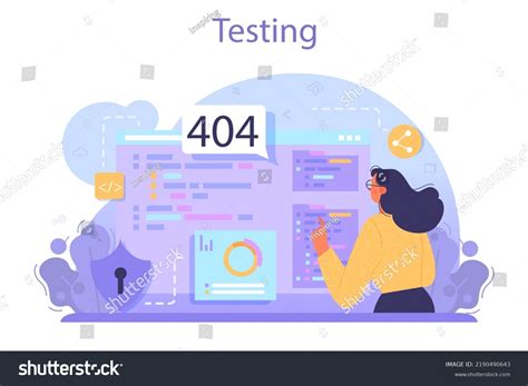Software Tester Concept Application Website Code Stock Vector Royalty Free 2190490643