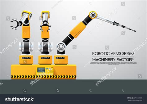 Industrial Machine Robotic Robot Arm Hand Stock Vector Royalty Free
