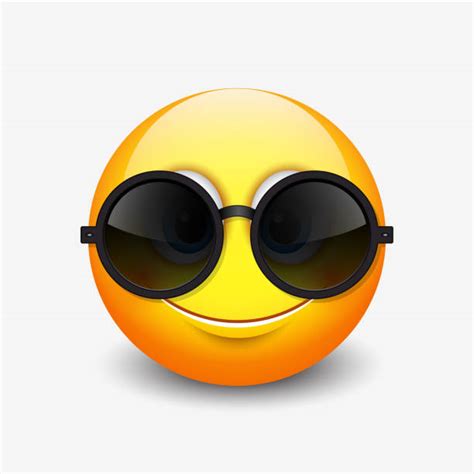 250 Smiling Yellow Emoticon Cartoon Mascot Character With Sunglasses