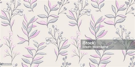 모노톤 파스텔 베이지의 크리에이티브 잎 가지 복고풍 추상 나뭇잎 줄기 배경입니다 벡터 손으로 그렸습니다 패션 직물 벽지를 위한 디자인 가리기에 대한 스톡 벡터 아트 및 기타