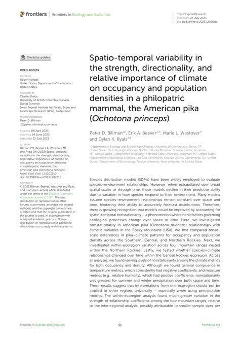 Pdf Spatio Temporal Variability In The Strength Directionality And Relative Importance Of
