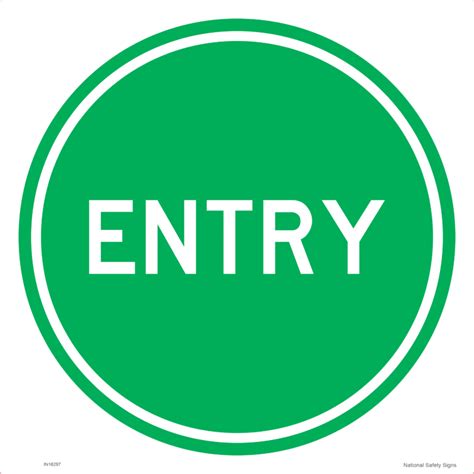 Entry Sign National Safety Signs Australia