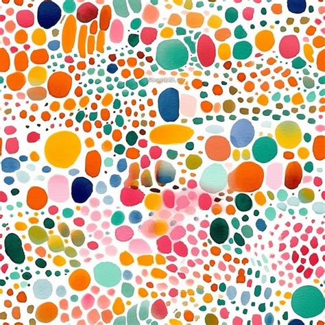 Premium Ai Image A Close Up Of A Colorful Pattern Of Circles And Dots Generative Ai