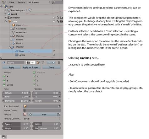A Redesigned Outliner And Properties Inspector Blender And Cg