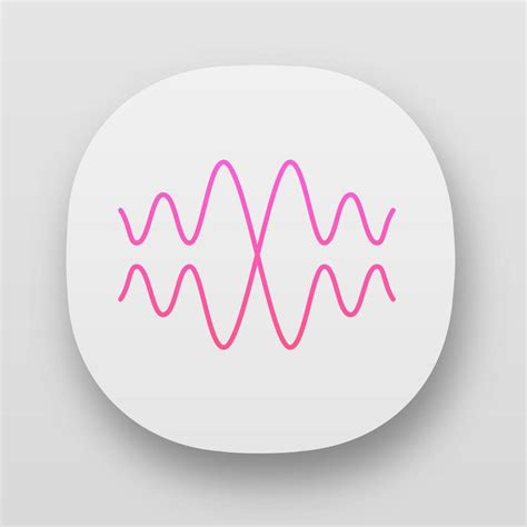 Sound Audio Wave App Icon Uiux User Interface Vibration Noise Amplitude Music Rhythm