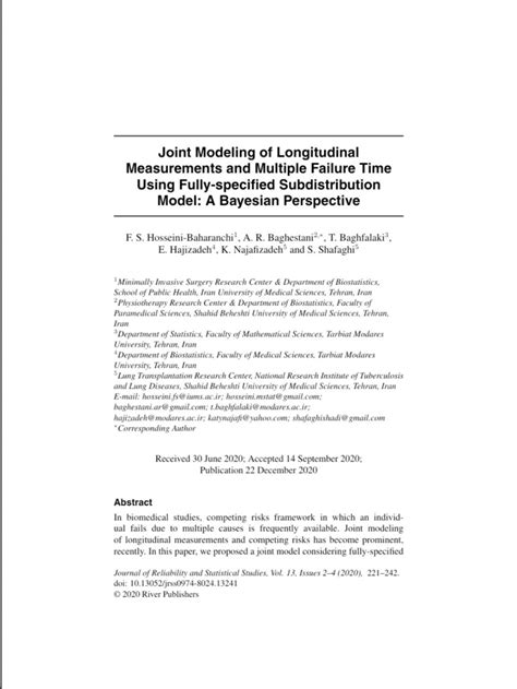 Fatemeh Sadat Hosseini Baharanchi On Linkedin فاطمهحسینیبهارانچی آمار آمارزیستی مدلسازی