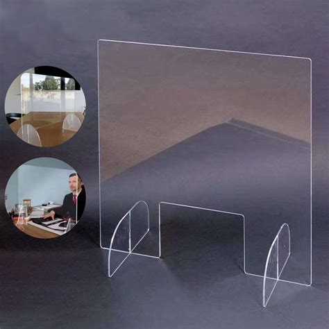 Acrylic Sneeze Guard Shield Clear Reception Spraye Grandado