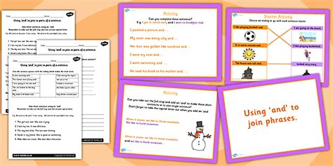 Joining Clauses Using And Lesson Teaching Pack Twinkl