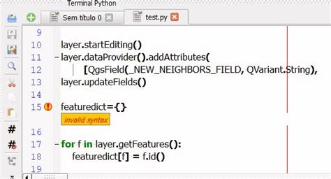 Qgis 2 Invalid Syntax When Trying To Define A Dictionary In Pyqgis