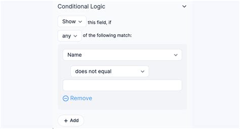 hide and show form fields with conditional logic formidable forms