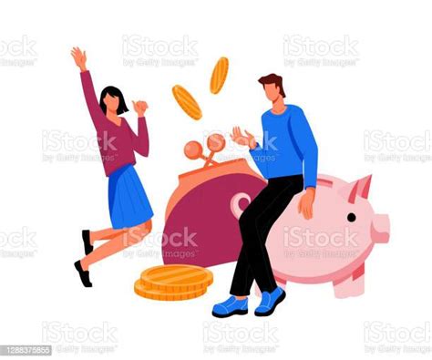 돈과 투자를 절약하여 수익 플랫 벡터를 고립시키는 배너 성장 개념에 대한 스톡 벡터 아트 및 기타 이미지 성장 개념 통화 가족 Istock